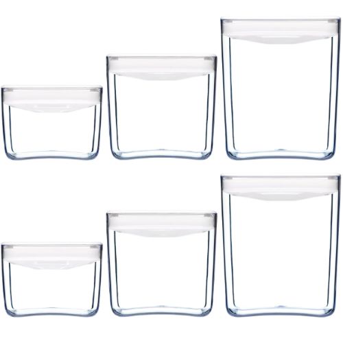 2 x ClickClack Pantry Cube Container Set 3-Piece Airtight Food Storage