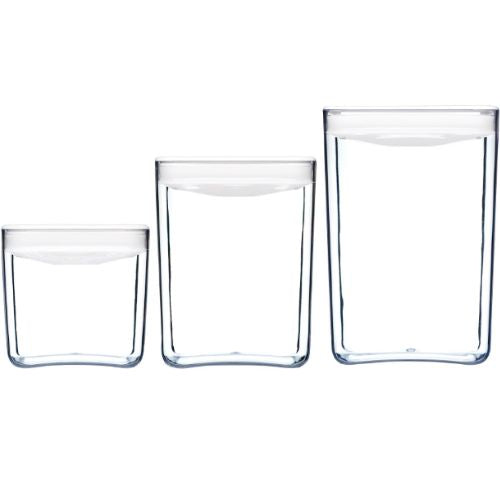 ClickClack 3 Piece Pantry Cube Containers Airtight Food Storage Set